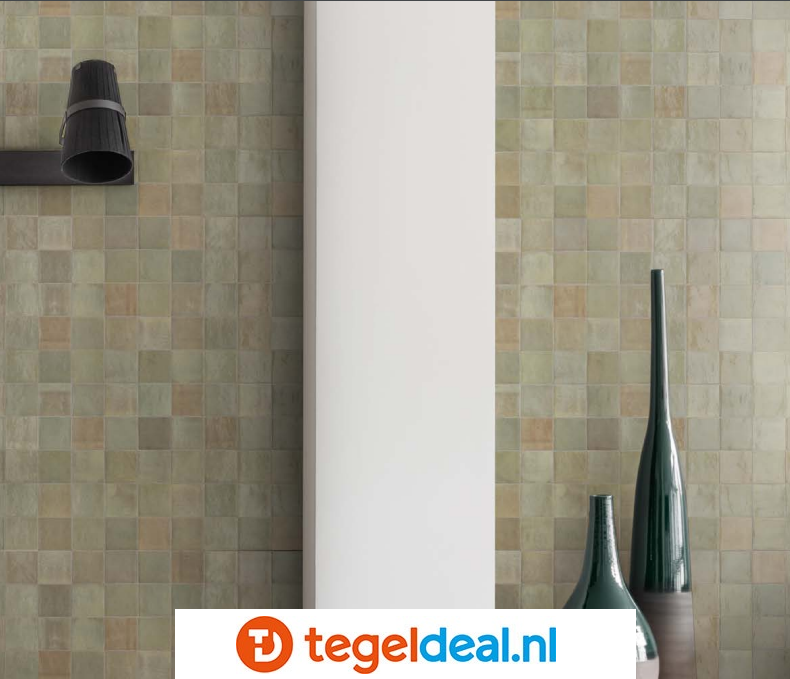 Marazzi, Zellige, Salvia, M5P3, 10 x 10 cm Zellige-look wandtegels met ...