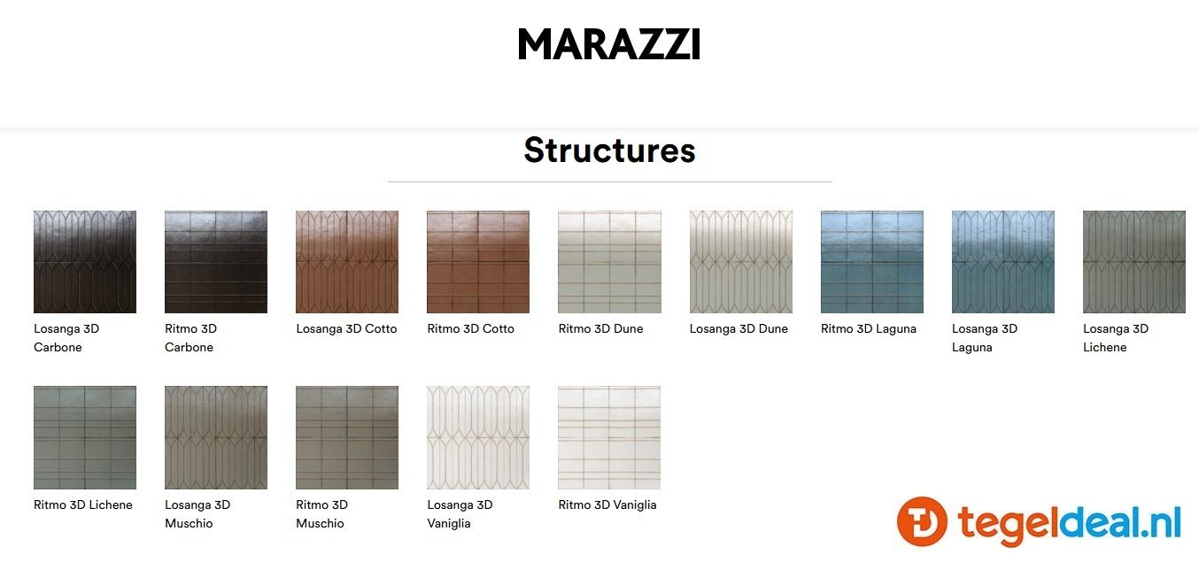 Marazzi Crogiolo_Terramater, 7 kleuren - 3 formaten, wand- en ...