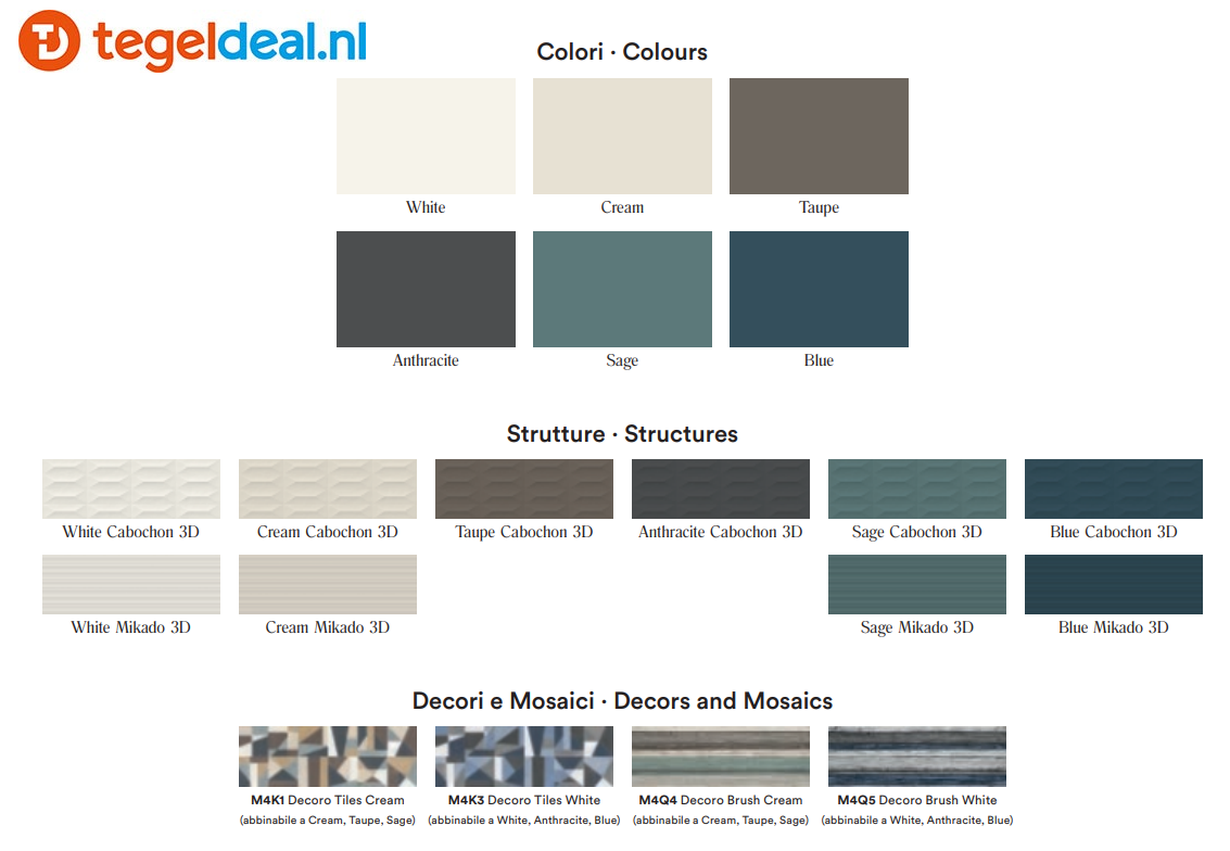 Deze serie Colorplay van Marazzi is een collectie waarin rustige ...