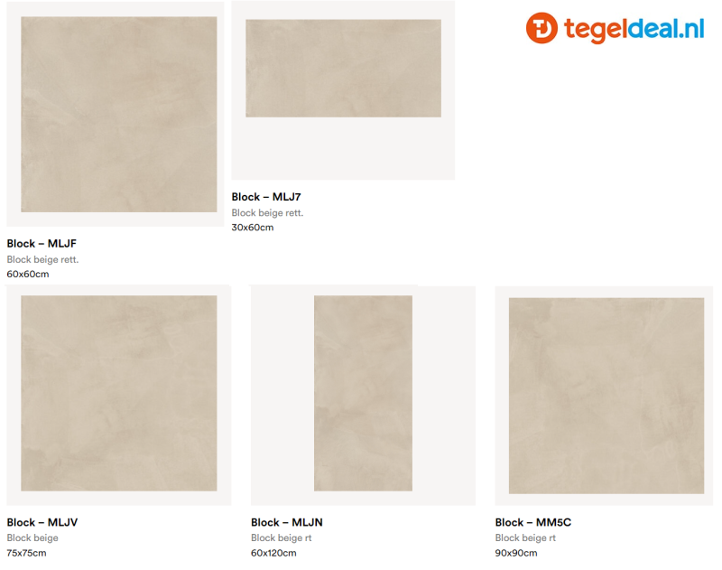 Marazzi Block, Beige, 60 x 120 cm MLJN: De Block collectie van Marazzi ...
